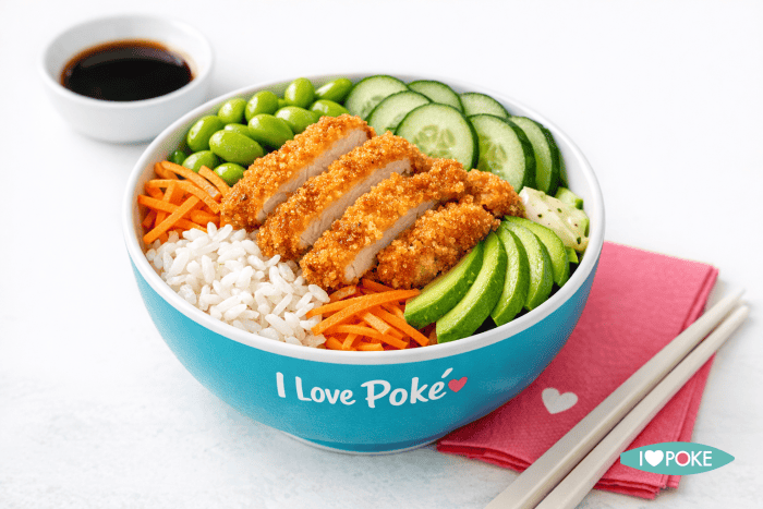 Poke Bowl Chicken Avocado Crunch | I Love Poke - crunchy and fresh bowl
