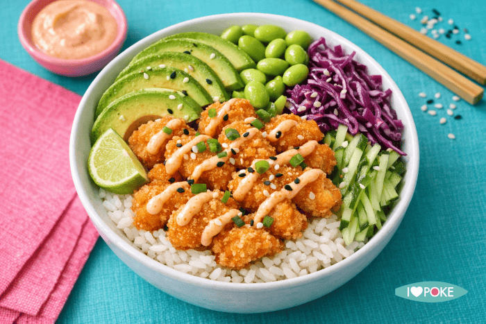 Poke Bowl Crispy Chicken - I Love Poke | Crispy and Fresh
